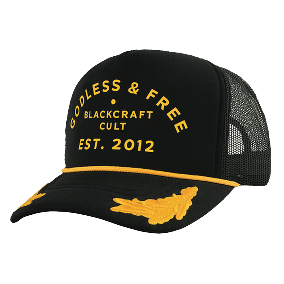 BLACKCRAFT Store - Godless and Free Trucker Hat – Blackcraft